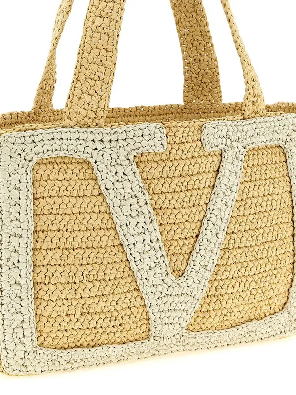 Valentino Garavani Viva Superstar Midi Shopping Bag - White
