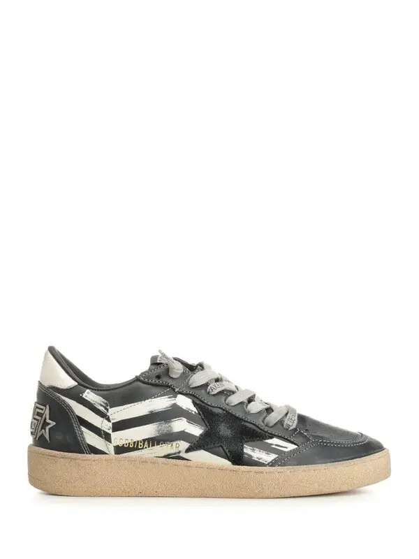 GOLDEN GOOSE Ball Star Leather Sneakers - Black
