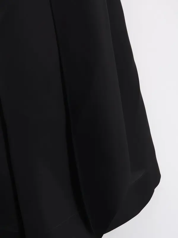 Alberta Ferretti Black Silk Cape
