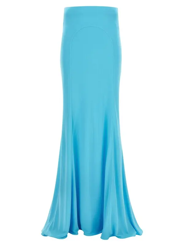 TOM FORD Long Crêpe Jersey Skirt - Blue