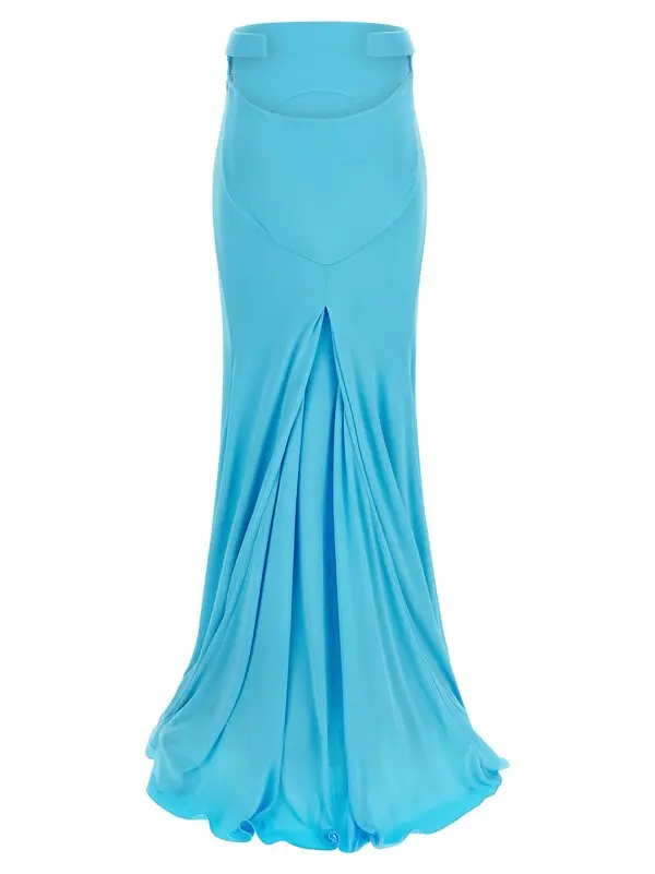 TOM FORD Long Crêpe Jersey Skirt - Blue