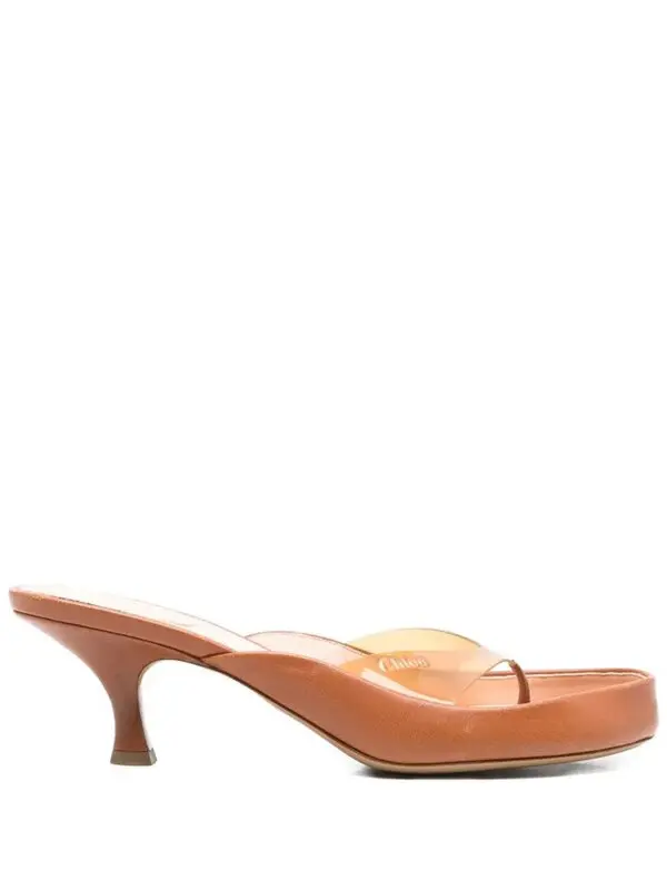 Chloé Junie Heeled Sandals - Brown