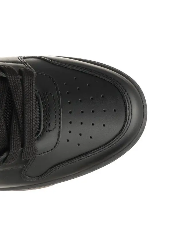 Off-White Out Of Office" Sneaker With Yellow Detailing - Black