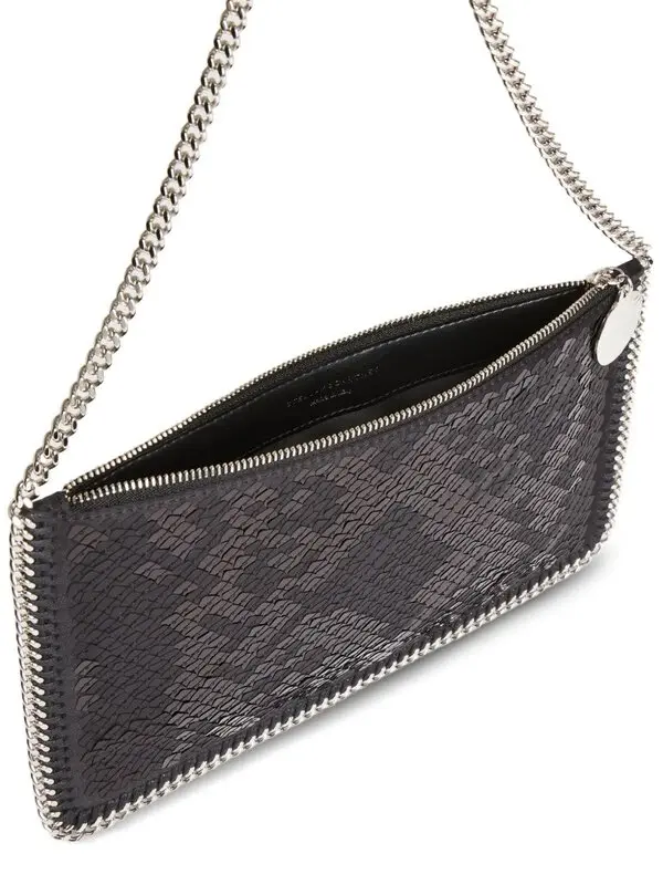 Stella McCartney Falabella Shoulder Bag With Sequins And Chain Strap - Black