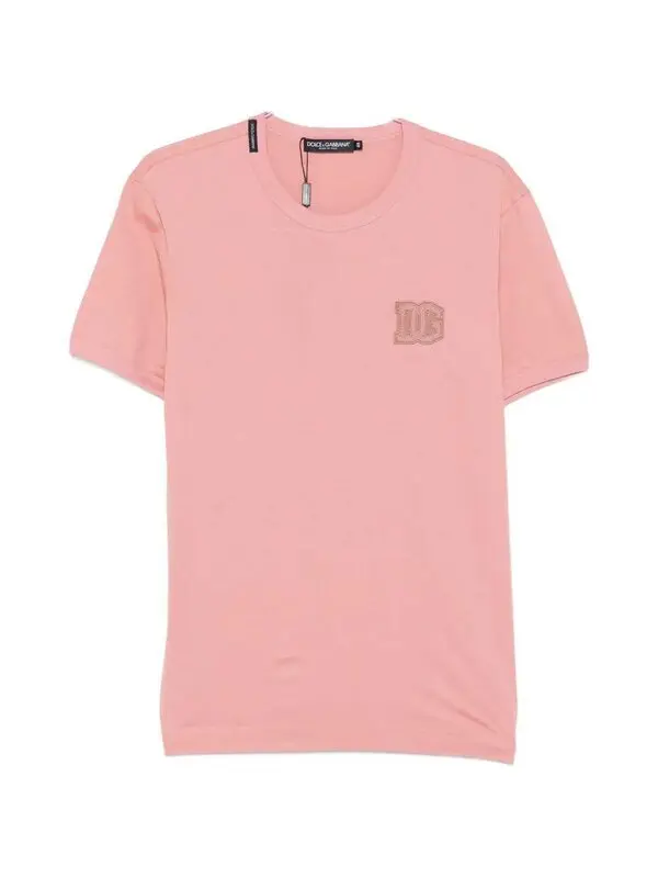 Dolce & Gabbana T-shirt With Logo Patch - Multicolor