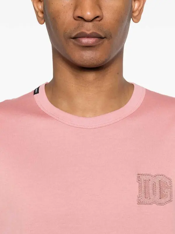 Dolce & Gabbana T-shirt With Logo Patch - Multicolor