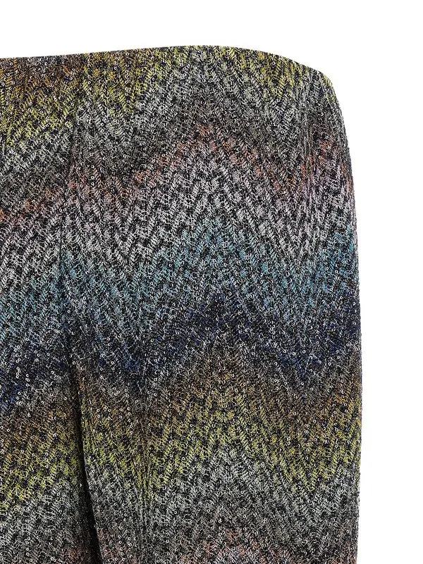 Missoni Lamé Viscose Pants With Micro Sequin Application - Multicolor