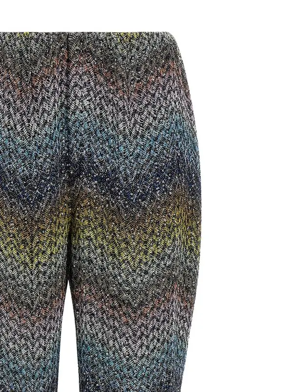 Missoni Lamé Viscose Pants With Micro Sequin Application - Multicolor