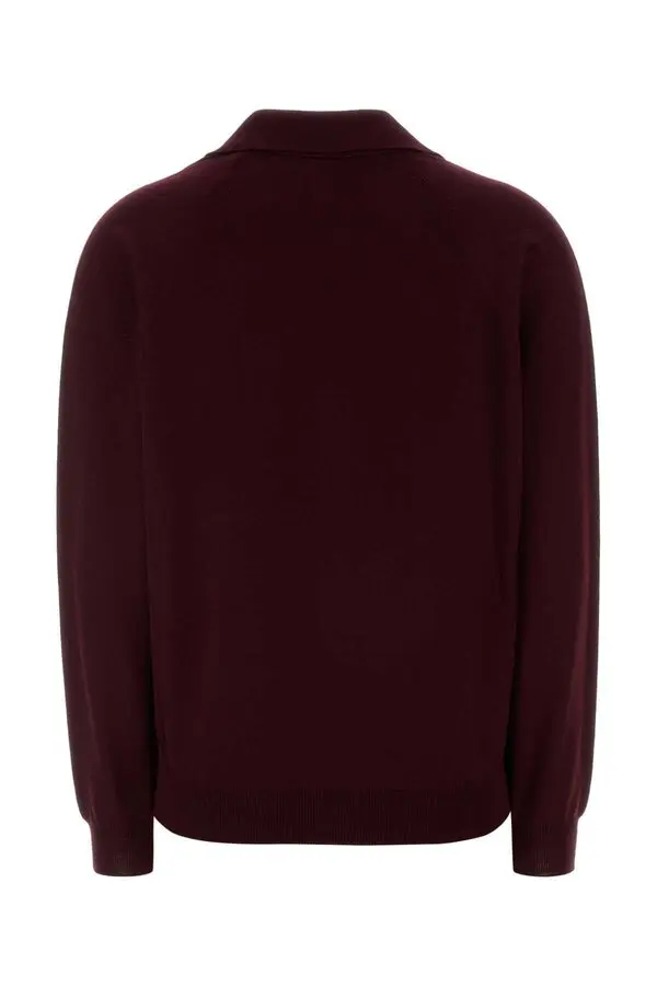 Miu Miu Burgundy Wool Cardigan