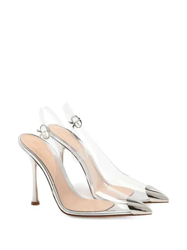 GIANVITO ROSSI Diana Pumps With 105mm Heel - Silver