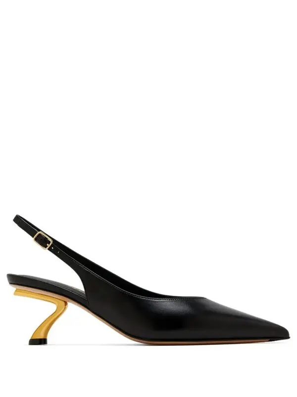 FERRAGAMO Clevya 55 S-shaped Slingback Pumps - Black