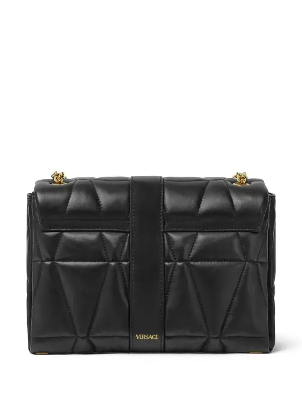 Versace Quilted Lambskin Shoulder Bag With Medusa Head Motif