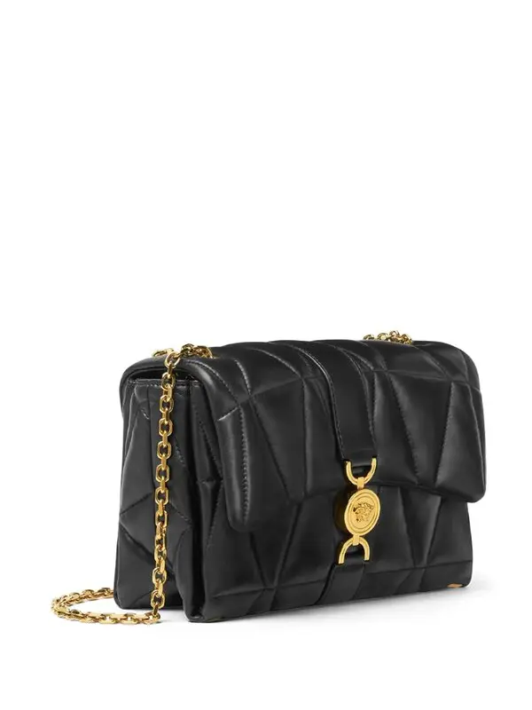 Versace Quilted Lambskin Shoulder Bag With Medusa Head Motif