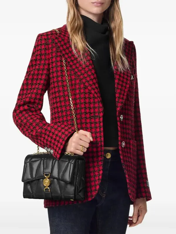 Versace Quilted Lambskin Shoulder Bag With Medusa Head Motif