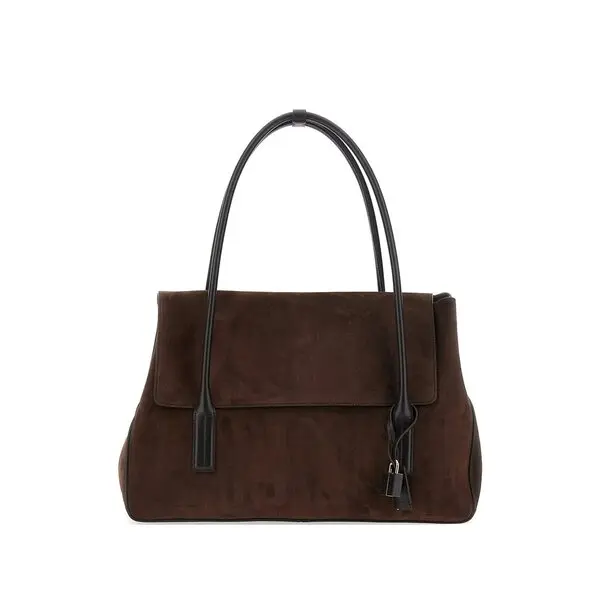 TOM FORD Calf Leather Top Handle Bag With Padlock Detail