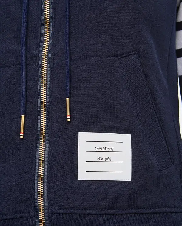Thom Browne Classic Loopback 4-bar Zip Hoodie - Multicolor