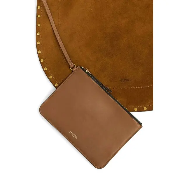 Isabel Marant Étoile Suede Shoulder Bag With Fringe And Studs
