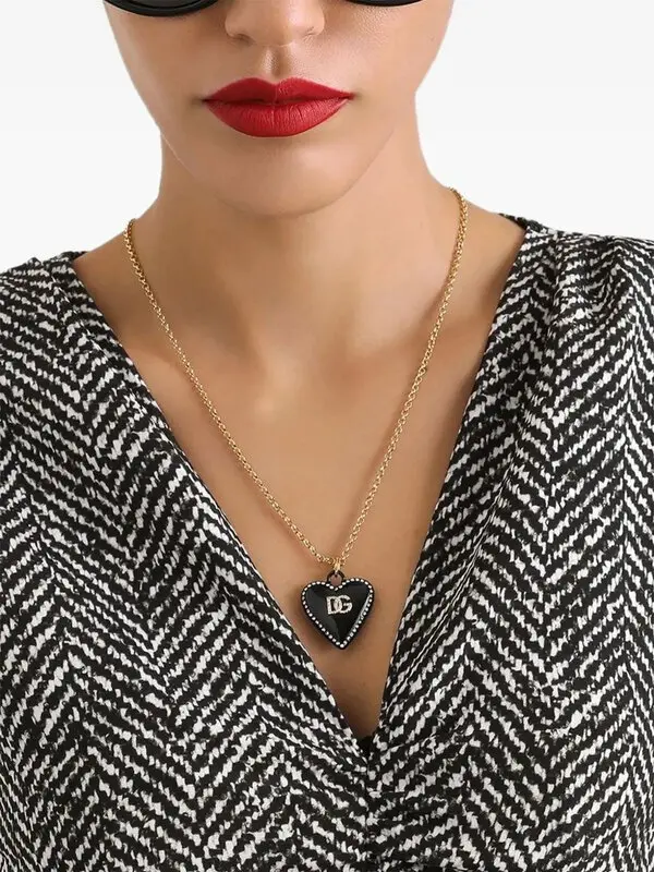 Dolce & Gabbana Heart Pendant Necklace - Silver