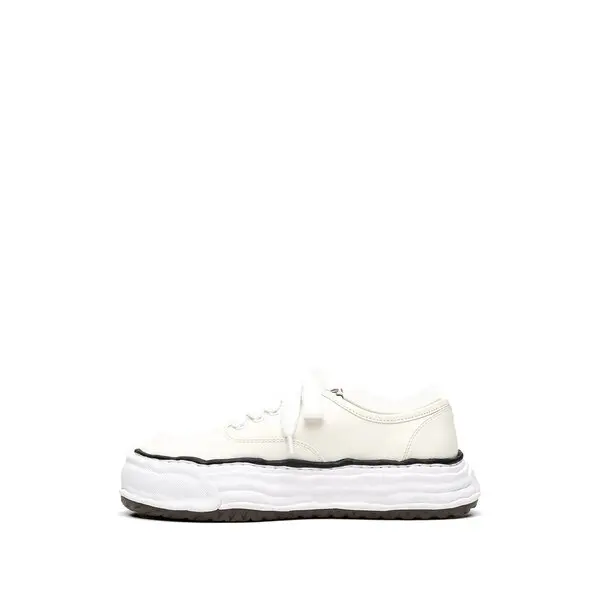 Mihara Yasuhiro Leather Lace-up Sneakers - White
