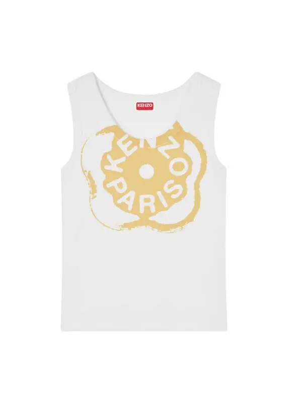 Kenzo Boke Flower 2.0 Ribbed Tank Top - White
