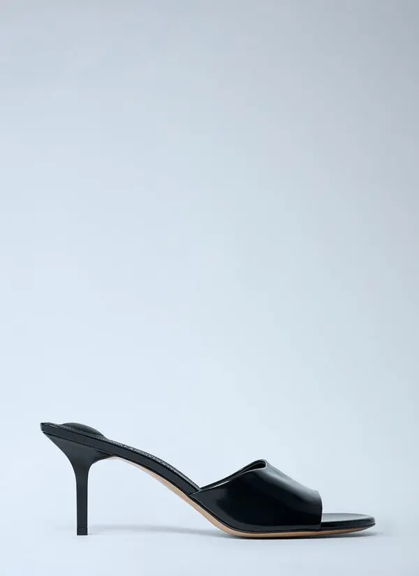 Jacquemus Les Mules Cuisto Open Toe Stiletto Heel Mules - Black