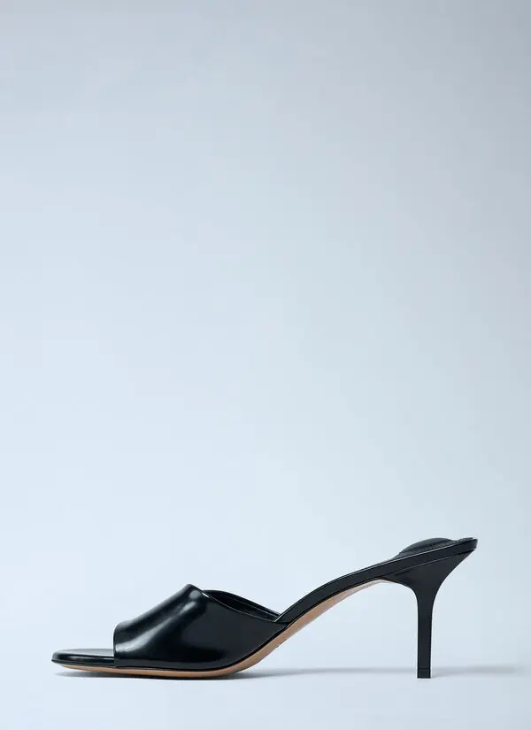 Jacquemus Les Mules Cuisto Open Toe Stiletto Heel Mules - Black