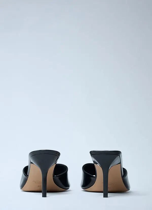Jacquemus Les Mules Cuisto Open Toe Stiletto Heel Mules - Black