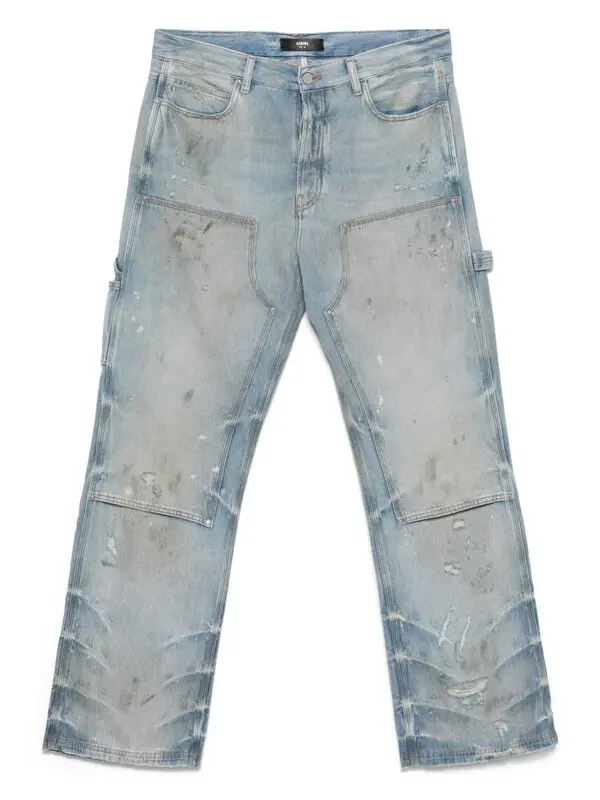 Amiri Straight-leg Jeans With Distressed Finish - Blue