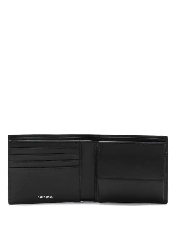 Balenciaga Hammered Leather Bi-fold Wallet