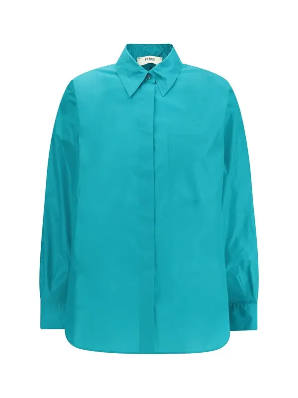 Fendi Silk Taffeta Oversized Shirt