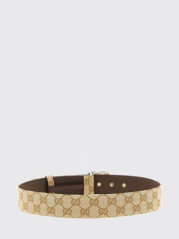 Gucci Gg Monogram Belt - Cream