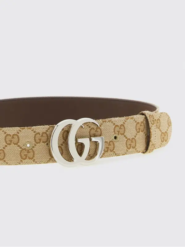 Gucci Gg Monogram Belt - Cream