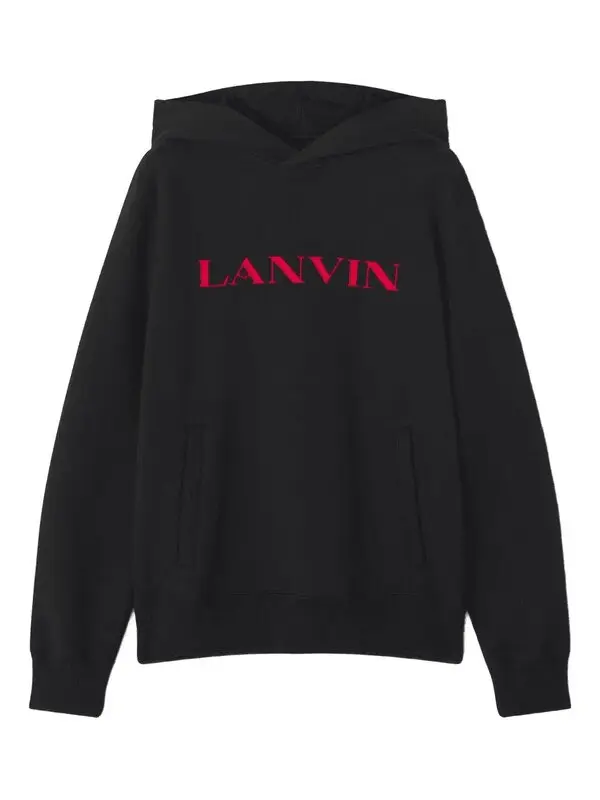 LANVIN Embroidered Logo Hoodie