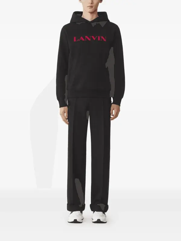 LANVIN Embroidered Logo Hoodie