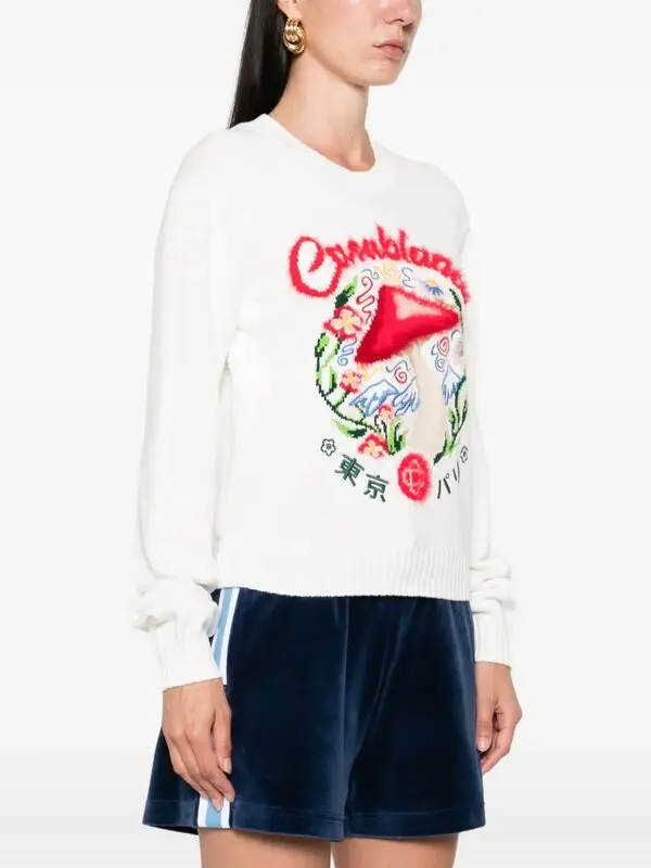 Casablanca Embroidered Crewneck Sweater - Multicolor
