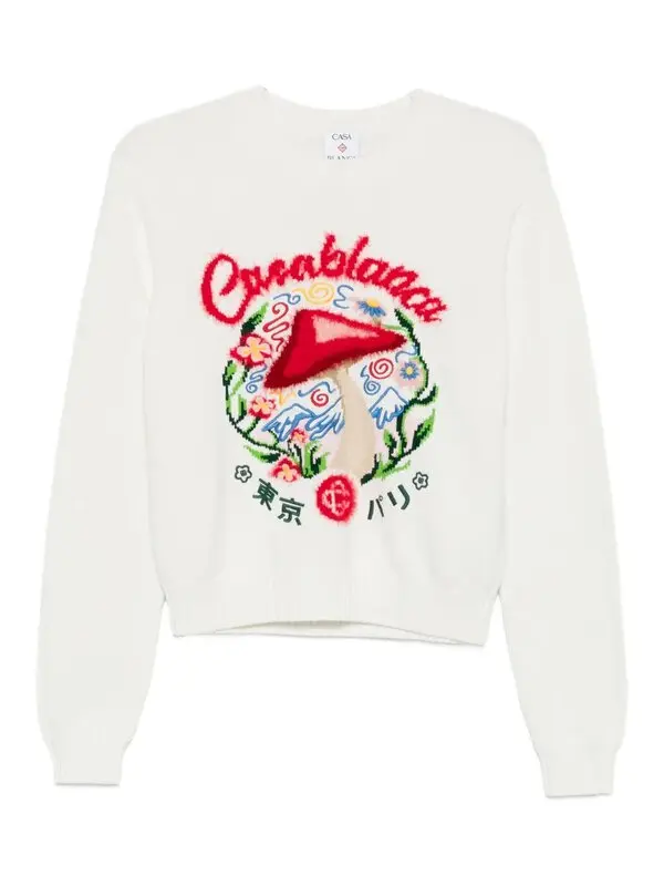 Casablanca Embroidered Crewneck Sweater - Multicolor
