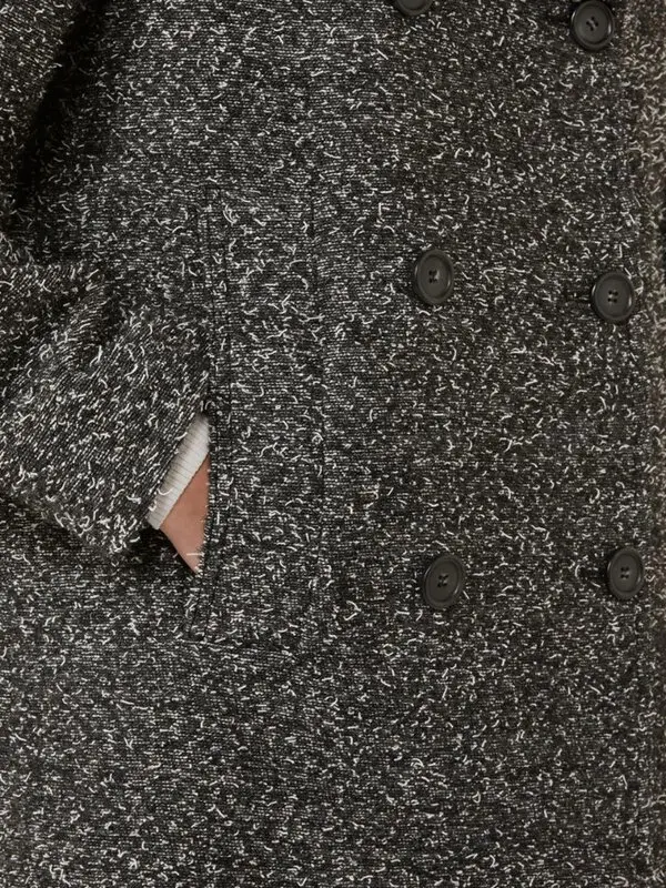 Sportmax Double-breasted Textured Wool Blend Jacket