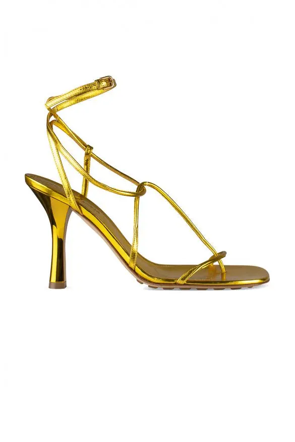 Bottega Veneta Strappy Leather Sandals - Yellow
