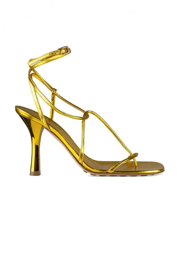 Bottega Veneta Strappy Leather Sandals - Yellow