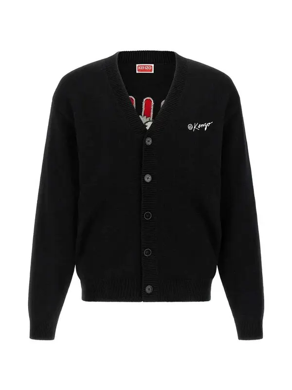 Kenzo Wild Tiger Wool And Cotton Cardigan