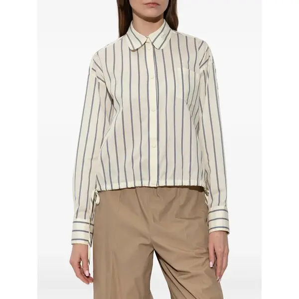 Moncler Striped Silk Cotton Shirt