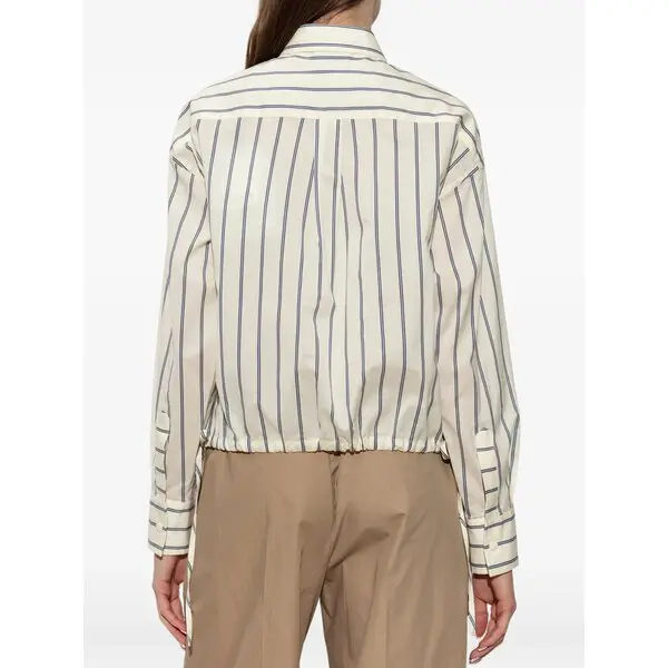 Moncler Striped Silk Cotton Shirt
