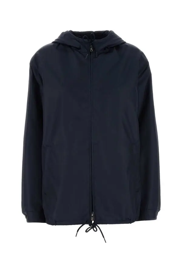Prada Re-nylon Hooded Jacket - Blue