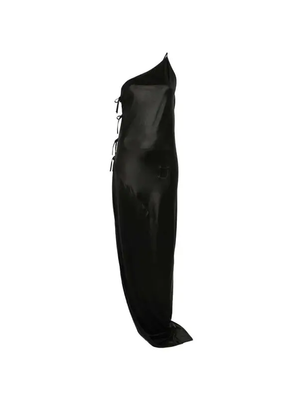 Rick Owens Long One-shoulder Dress - Black