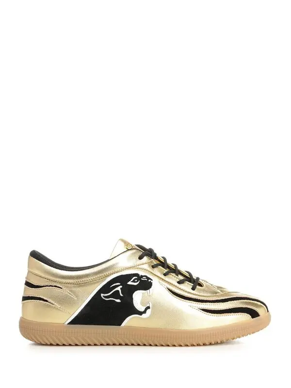 Valentino Garavani Kicky Low-top Sneakers In Laminated Nappa - Cream