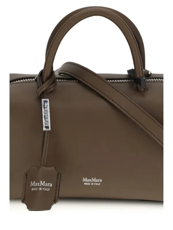 Max Mara Holdalls Leather Handbag - Brown