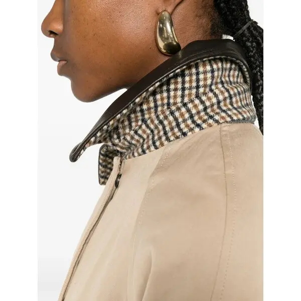 Brunello Cucinelli Oversized Houndstooth-pattern Collar Coat