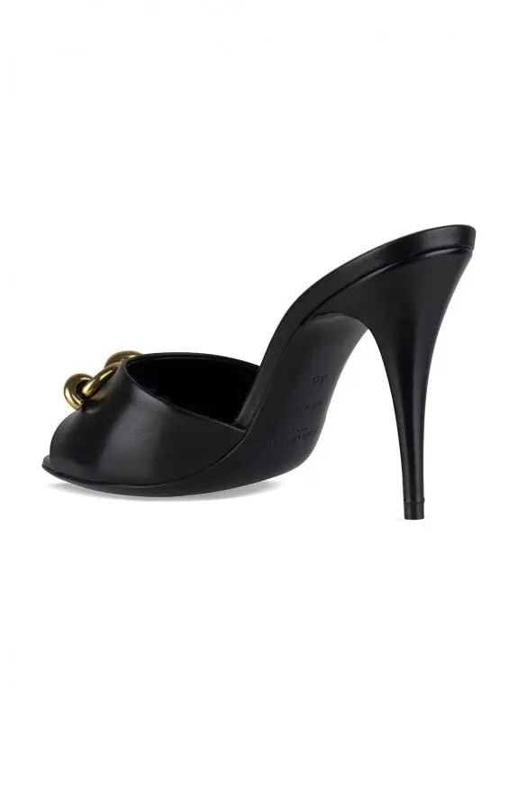 Saint Laurent Le Maillon Mules With Chain Detail
