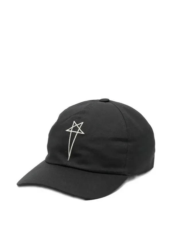Rick Owens Embroidered Cap - Black