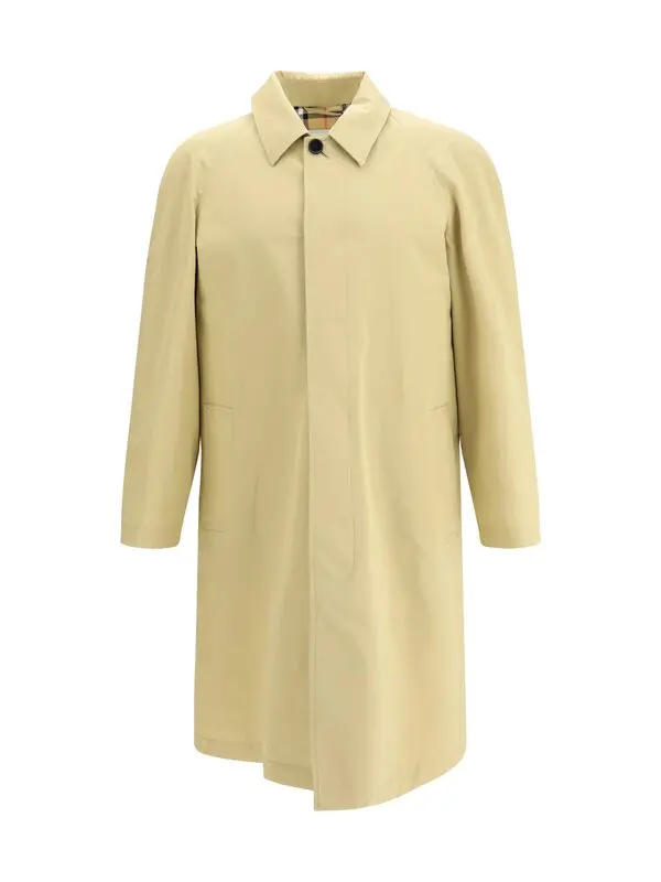 Burberry Long Cotton Twill Car Coat